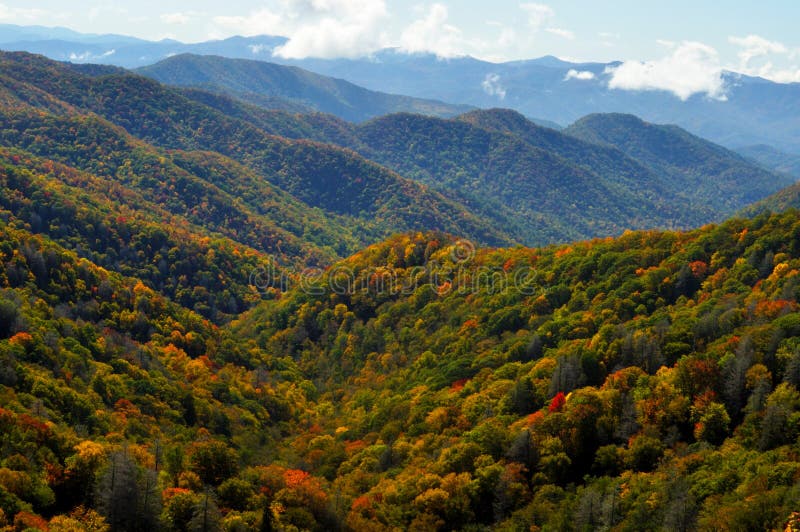 Layers of Color in the Great Smoky Mountains Stock Image - Image of ...