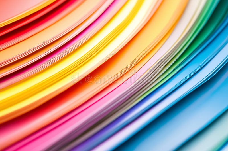 Layers of Colorful Paper Blend Beautifully, Creating a Mesmerizing ...