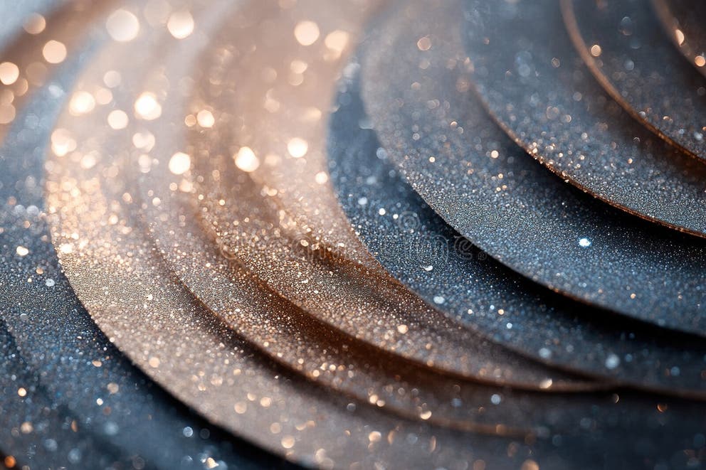 Layers of Concentric Circles in Various Shades Glisten with a Sparkly ...