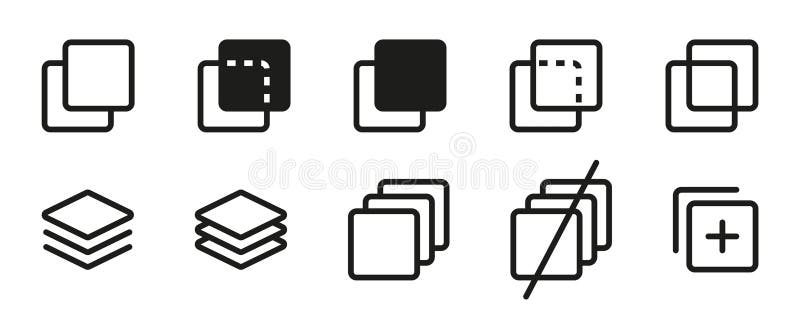Layers and Copy Icon. Linear Icon. Vector Illustration Stock Vector ...