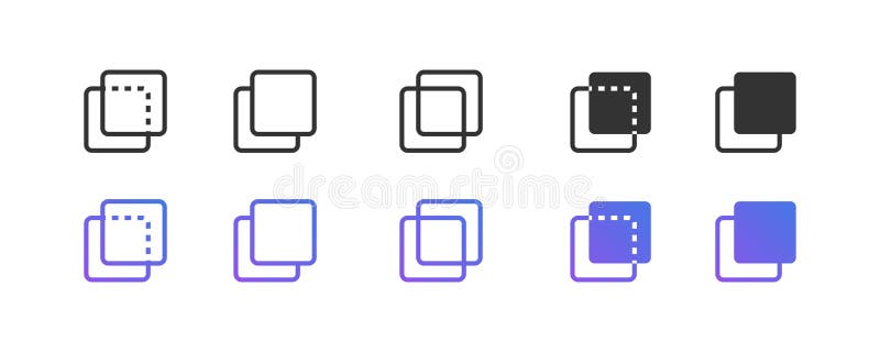 Layers and Copy Icon. Stack Paper Symbol Stock Vector - Illustration of ...