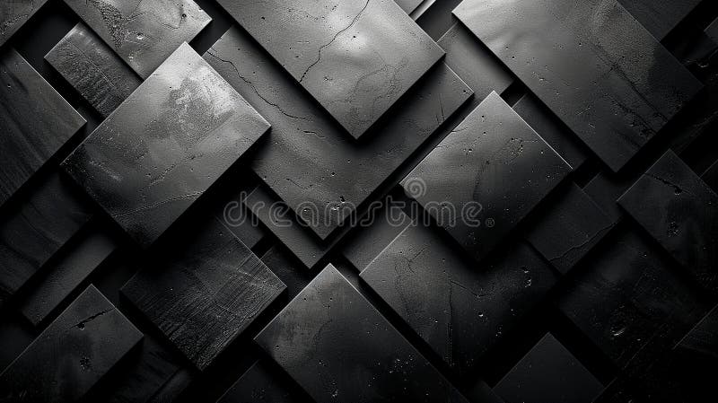Textured Black Panels Create a Modern Abstract Background Stock ...