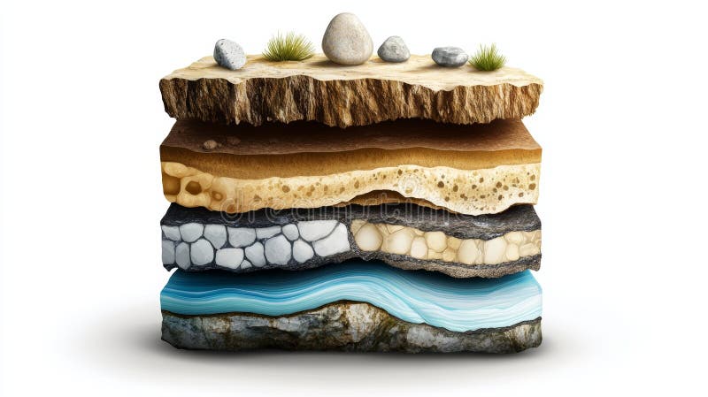 Layers of Earth Showcasing Different Materials and Textures ...
