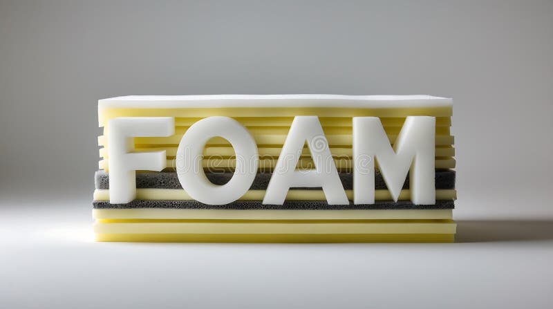 Layers of Foam Arranged in a Structured Display Showcasing Material ...