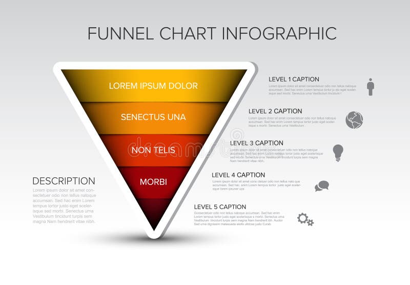 Layers Funnel Infographic Template Stock Vector - Illustration of layer ...