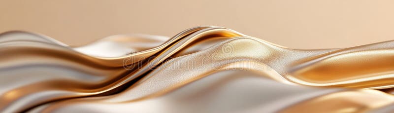 Layers of Gold Create Flowing Waves with Reflective Textures Under Warm ...
