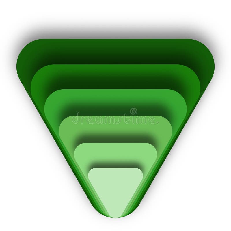 Layers of Green Triangles Stacked Up Design Stock Vector - Illustration ...