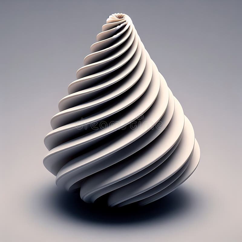 Layers of Grey Abstract Cone Stock Illustration - Illustration of ...