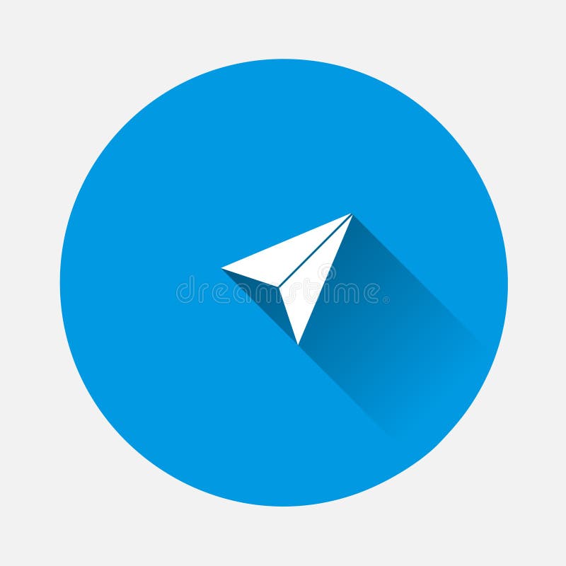 Vector Airplane Cursor Icon on Cartoon Style on White Isolated ...