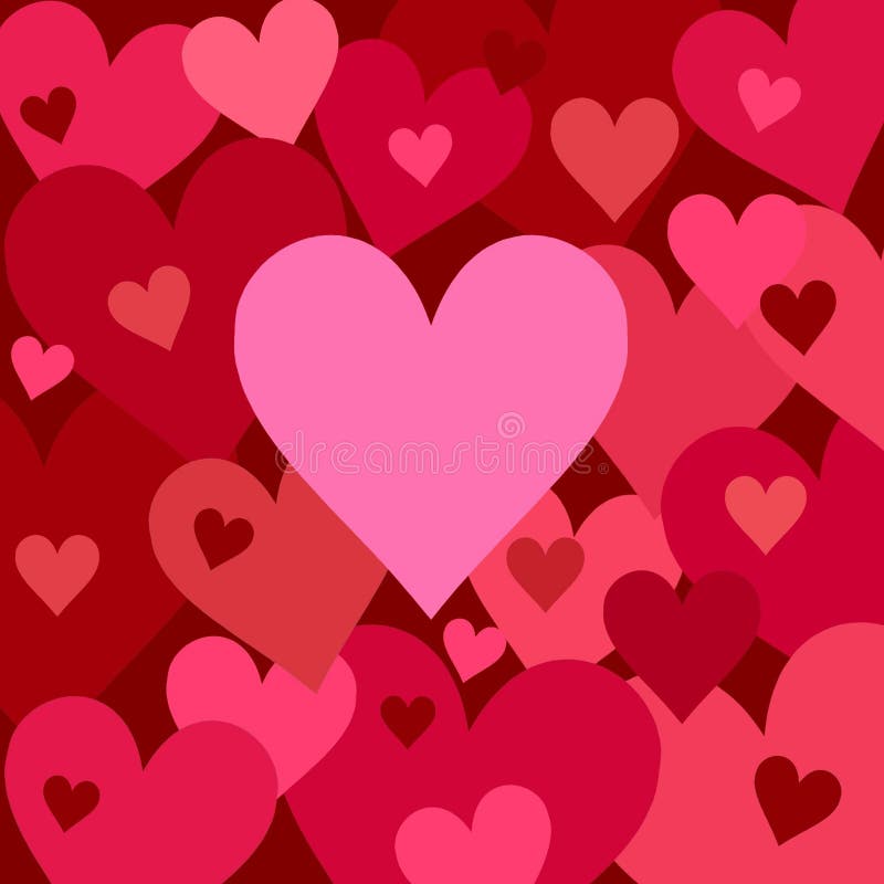 Layers of hearts stock illustration. Illustration of layered - 42949188