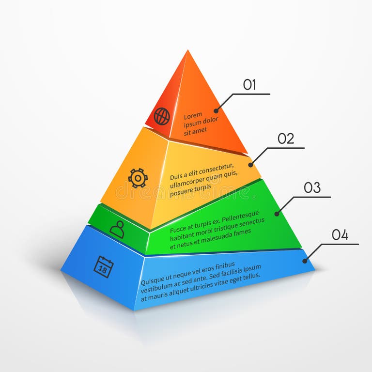 Layers Hierarchy Pyramid Chart Vector Presentation Infographic Template ...