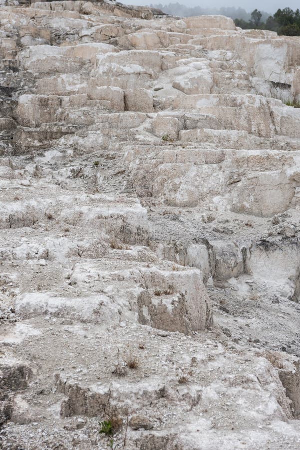 Layers of Hot Spring Rocks Eroded Stock Photo - Image of sulfur, park ...