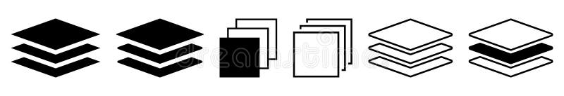 Layers icon collection stock vector. Illustration of icon - 236044627