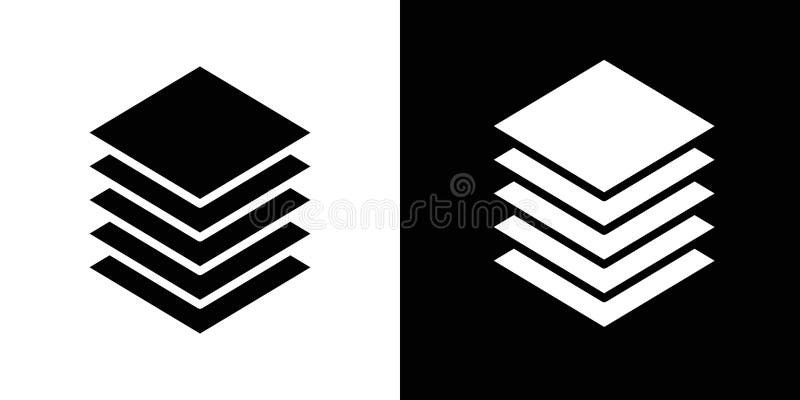 Layers Icon Isolated Flat Vector in Outline Stock Vector - Illustration ...