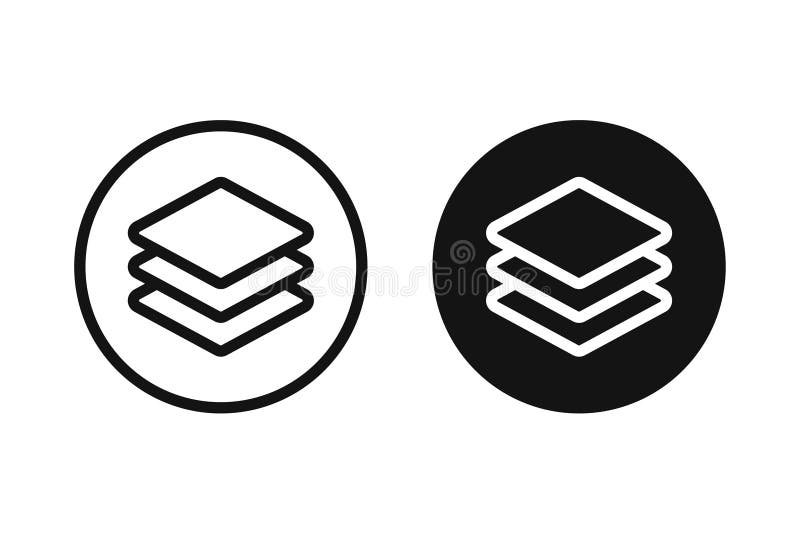 Layers Icon. Three Levels Stacked on Top of Each Other Stock Vector ...