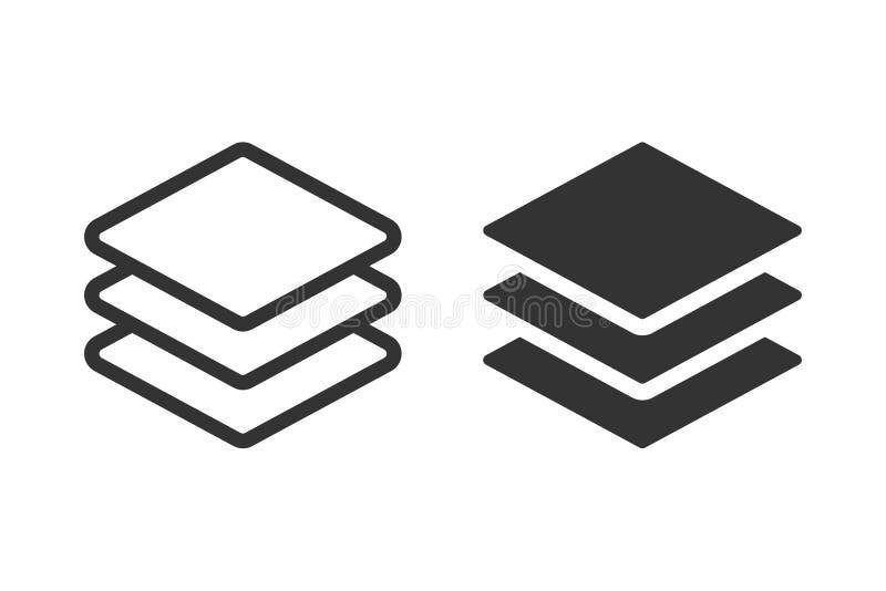 Layers Icon. Three Levels Stacked on Top of Each Other Stock Vector ...