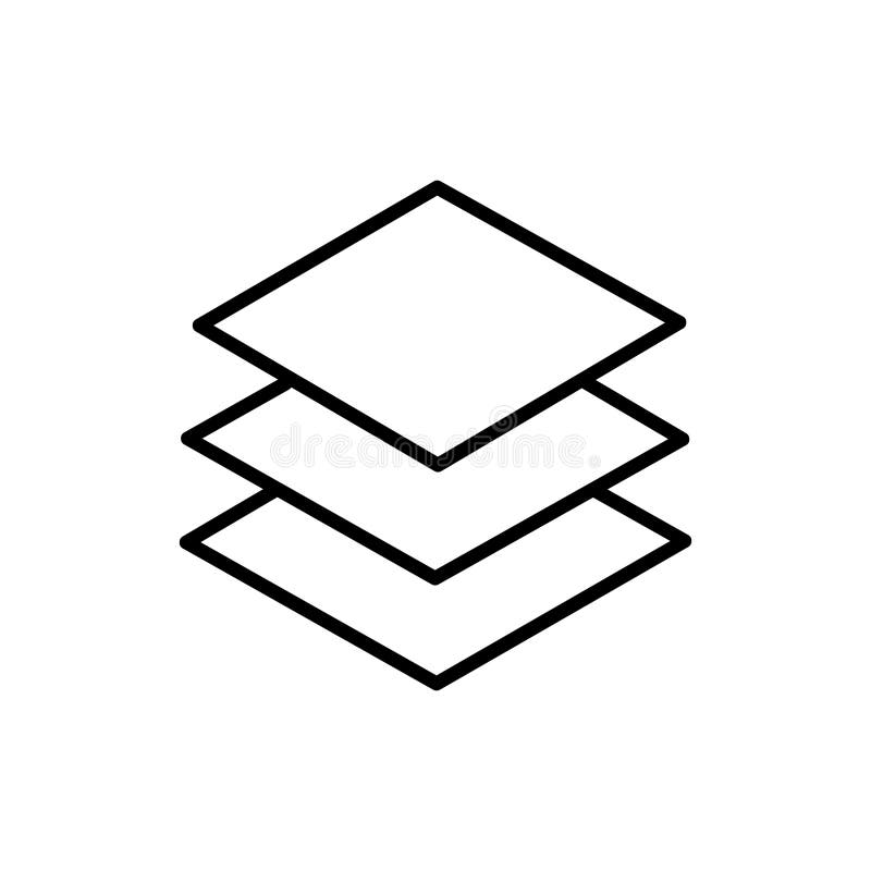 Layers Icon, Three Levels. Vector Stock Illustration Stock Vector ...