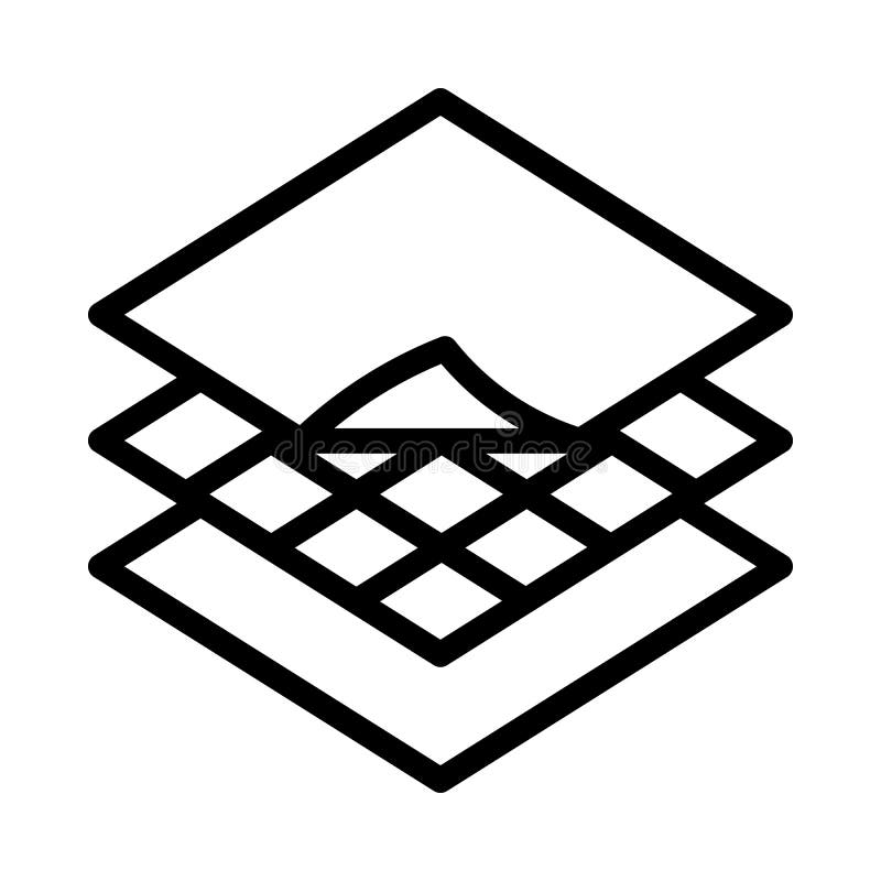 Layers Icon To Show a Stack of Different Parts of an Object or Material ...