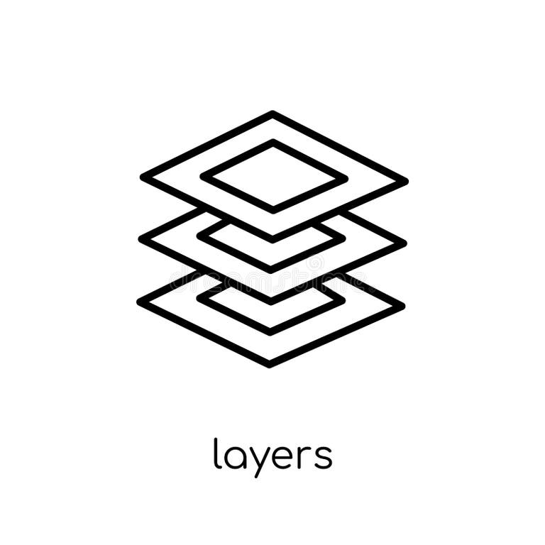 Trendy Modern Flat Linear Vector Layers Icon Stock Illustrations – 14 ...