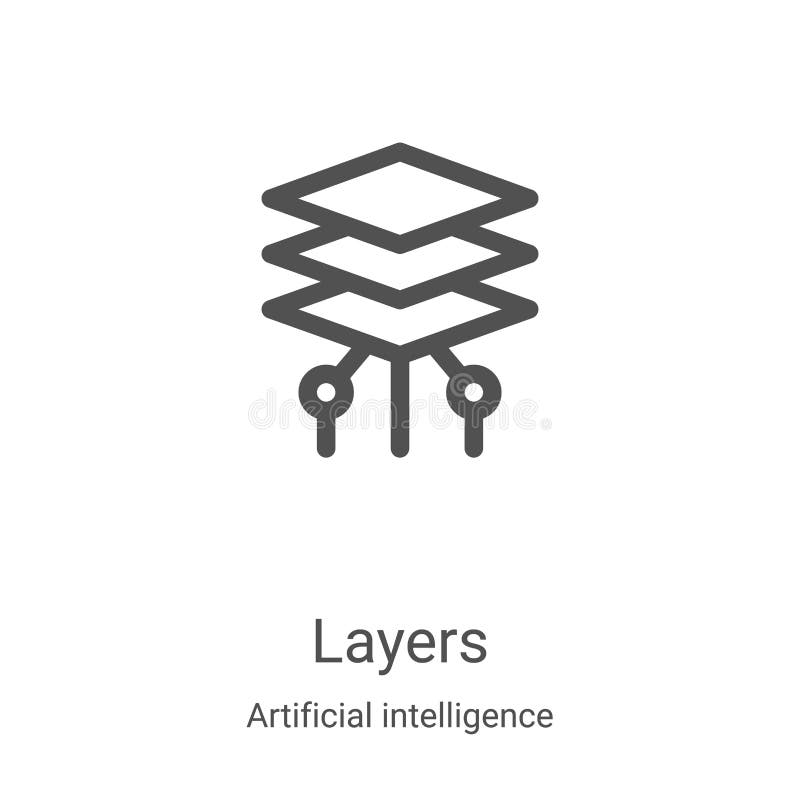 Layers Linear Icon. Modern Outline Layers Logo Concept on White Stock ...