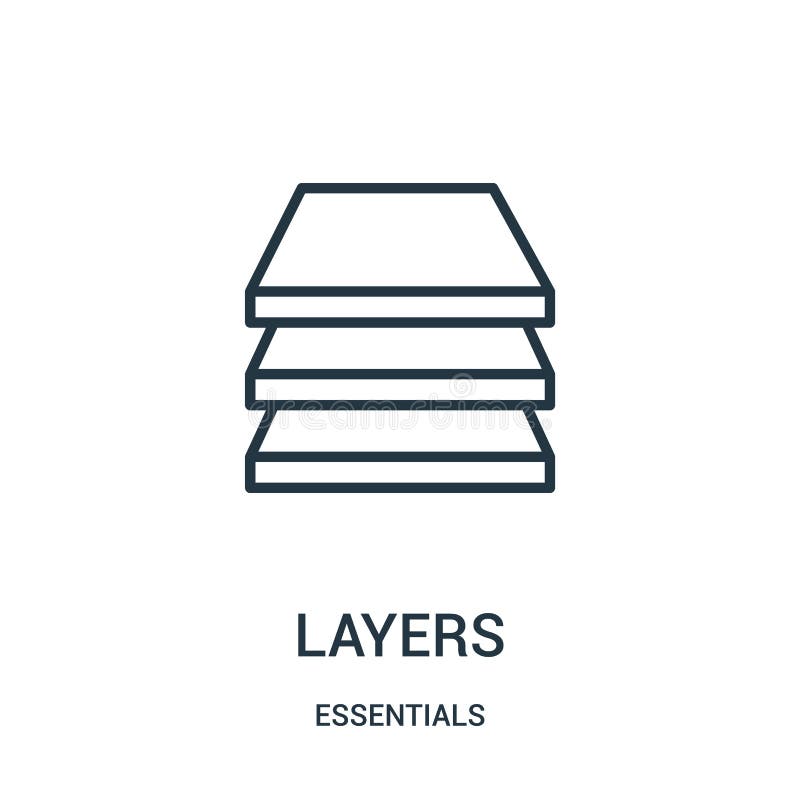 Three Layers Icon Vector Outline Illustration Stock Vector ...