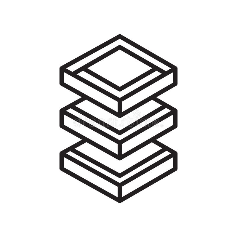 Layer Icon Vector Sign and Symbol Isolated on White Background Stock ...