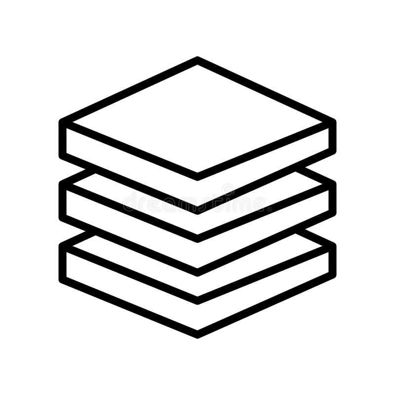 Layer Icon Vector Sign and Symbol Isolated on White Background Stock ...