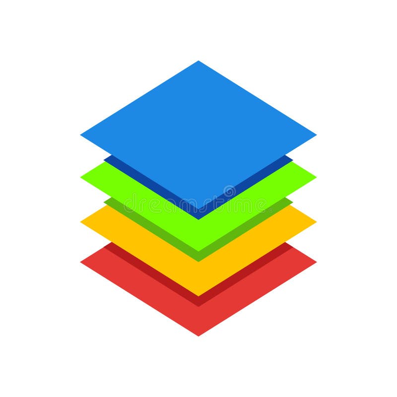 Layer Icon Vector Sign and Symbol Isolated on White Background Stock ...