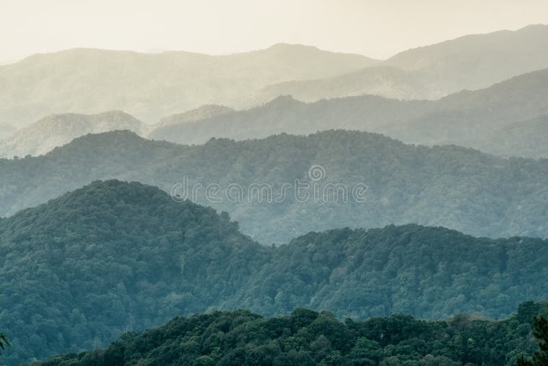 Layers of mountains stock image. Image of clouds, park - 167452277
