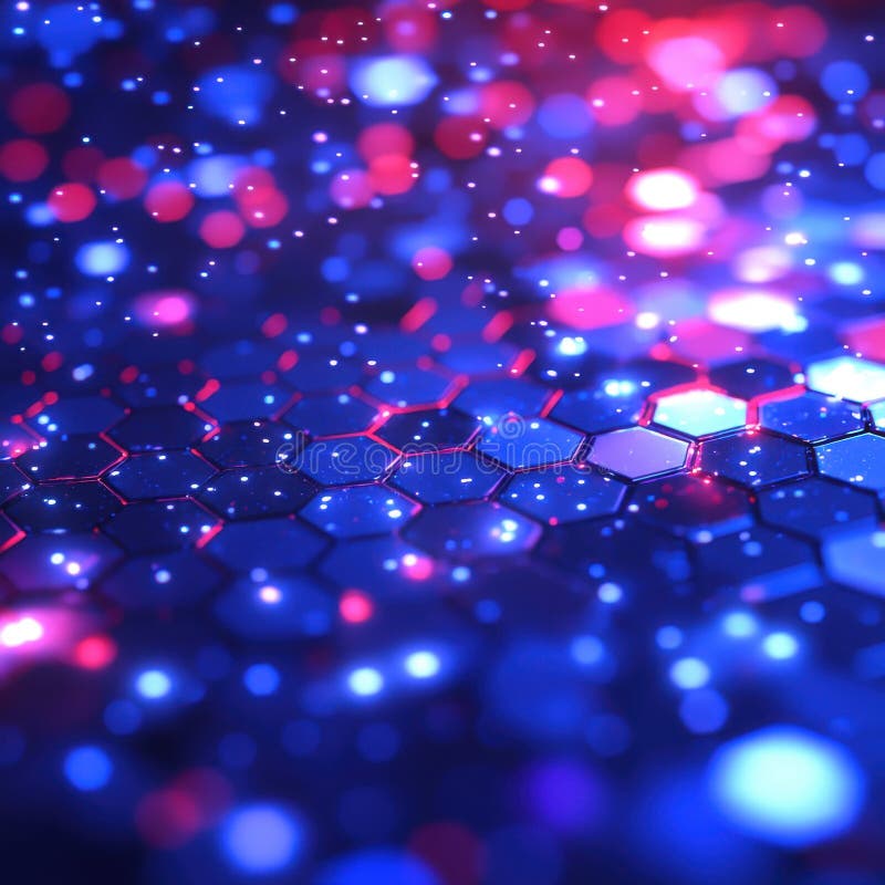 Layers of Overlapping Glowing Hexagons Create Smooth Rhythms in Vibrant ...