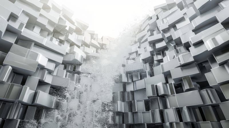 Layers Of Overlapping Rectangles And Squares Form A Unique And Intricately Detailed Abstract