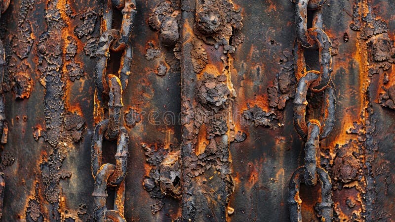 Layers of Oxidation an Abstract Closeup of Rusted Industrial Chains ...