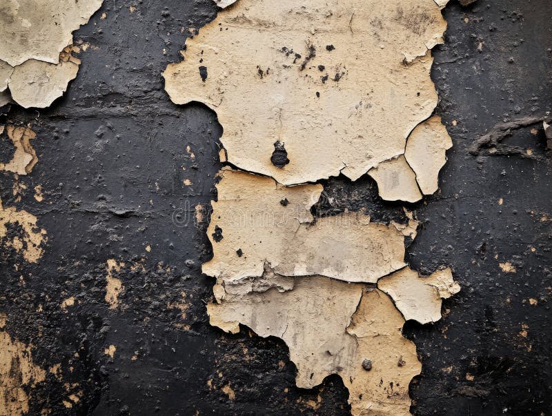 Layers of Paint on a Distressed Wall Reveal Stripped Surfaces and the ...