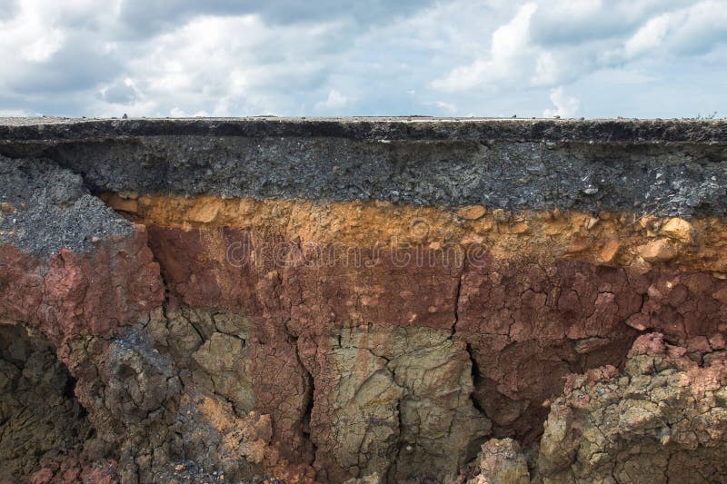 The Layers of Road. Un-focus Image Stock Photo - Image of earth ...
