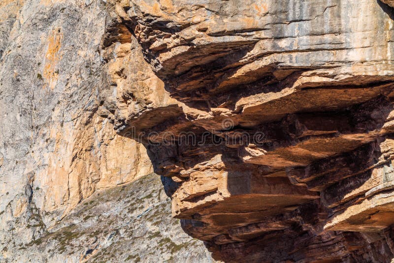 Layers of Rocks on a Sheer Cliff Stock Photo - Image of wall, layer ...