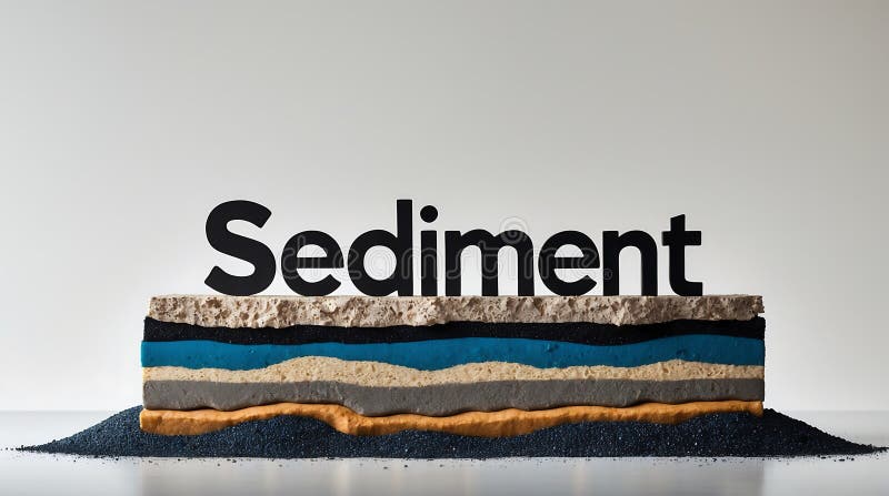 Layers of Sediment Showcasing Diverse Materials and Textures in a Clear ...