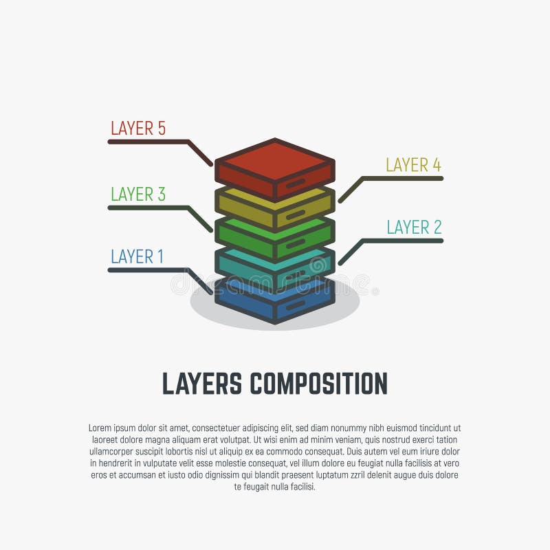 Layers simple line stock vector. Illustration of isometric - 97740818
