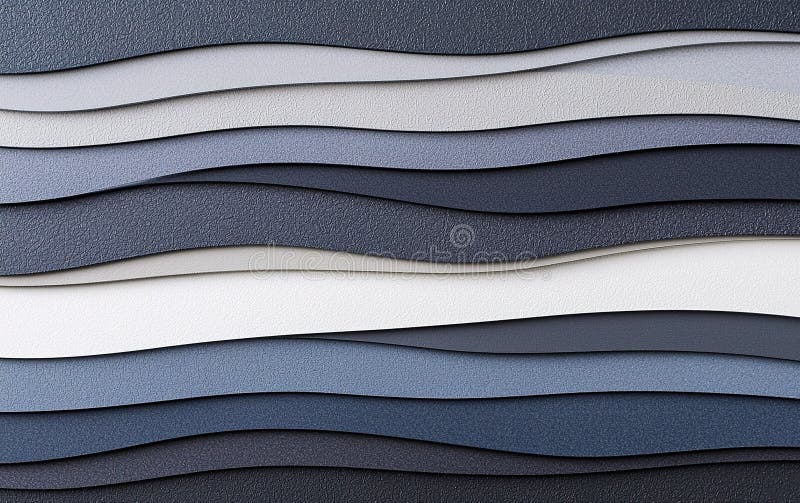 Textured Waves of Gray and White Panels Create an Artistic Display in a ...