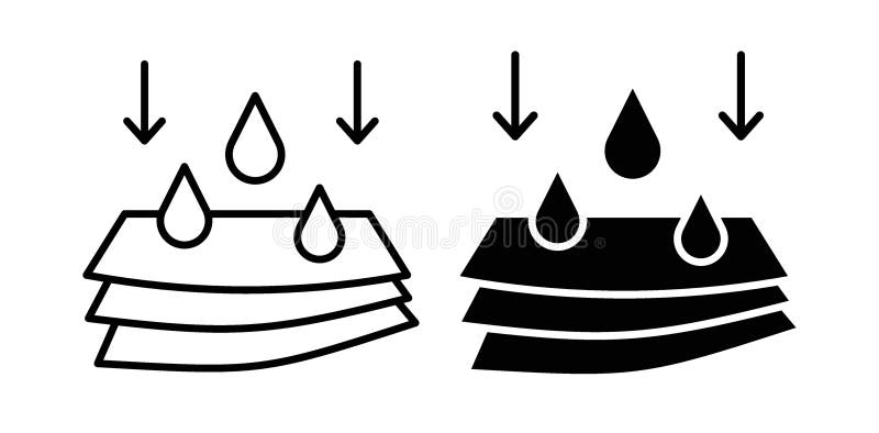 Layers Soft Fabric Thin Line Icon Set Stock Vector - Illustration of ...