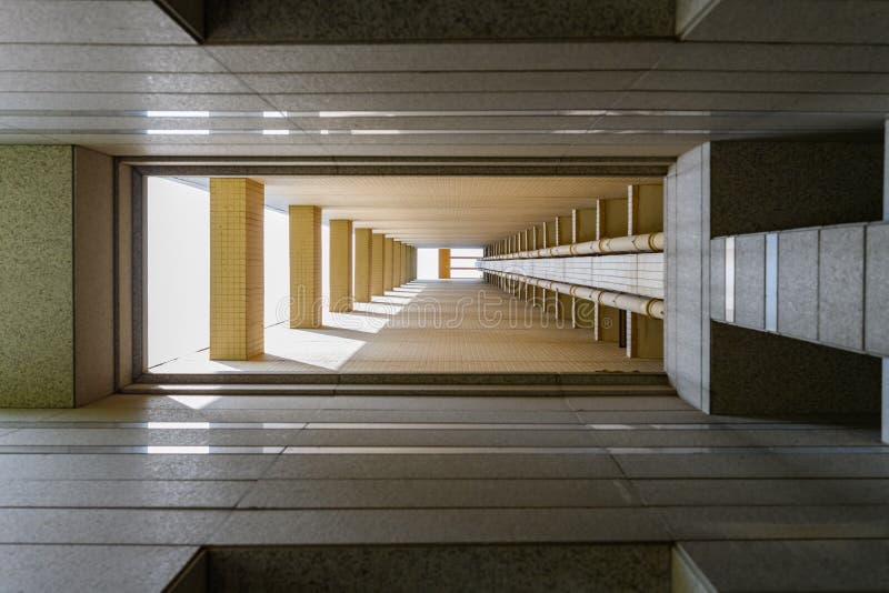 Layers of Square Frames of High Building Stock Photo - Image of city ...