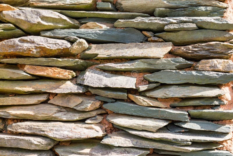 Layers of a Stacked Stone Wall Stock Photo - Image of nature, brick ...