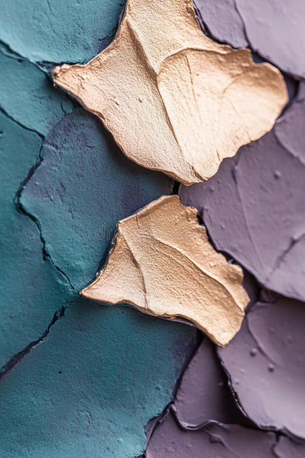 Layers of Structural Acrylic Textures Display Metallic Gold Hints ...