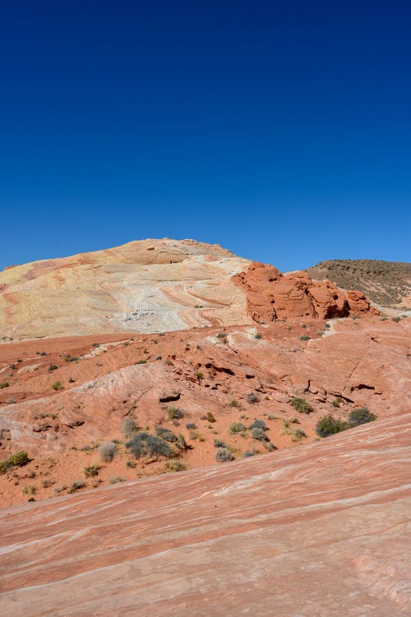 Layers Swirl through Rock Formation in Valley of Fire Stock Image ...