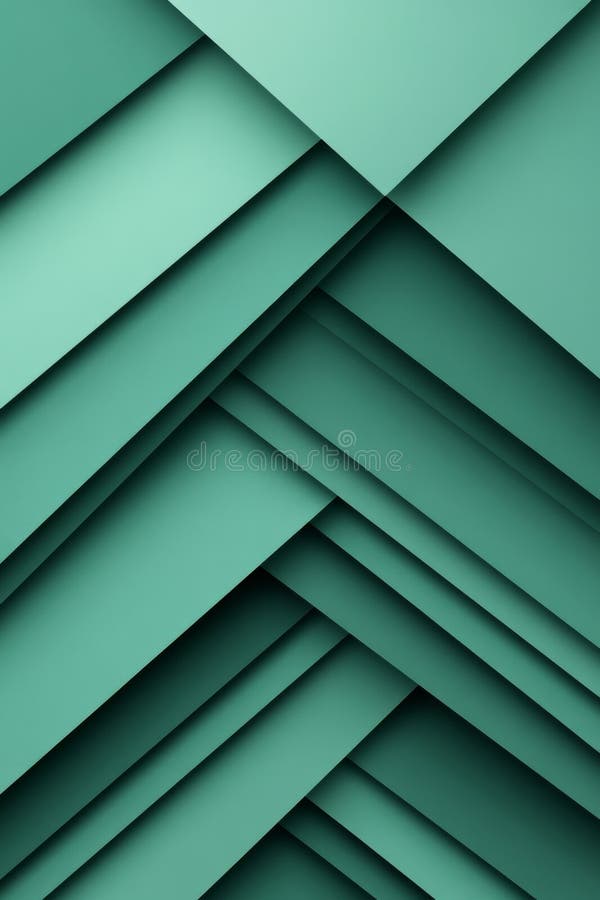 Layers of Teal Paper Create a Visually Striking Geometric Pattern in a ...