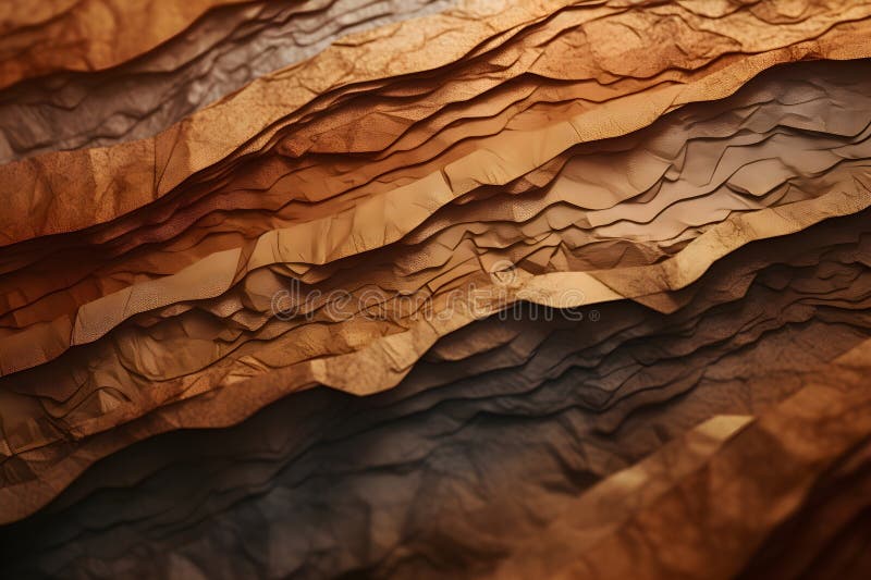 Layers of Textured Paper in Earthy Tones Create a Tactile and Organic ...