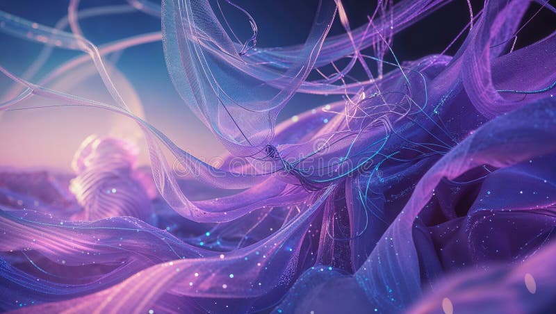 Layers of Translucent Fabric Create a Mesmerizing Abstract Design. Soft ...