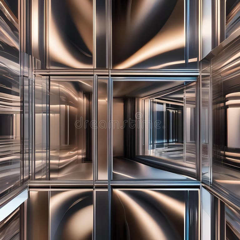 Layers of Transparent Shapes Overlapping and Moving in Sync, Creating a ...