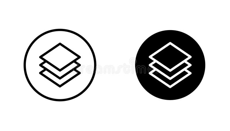 Layers vecor icon set stock vector. Illustration of three - 340579679