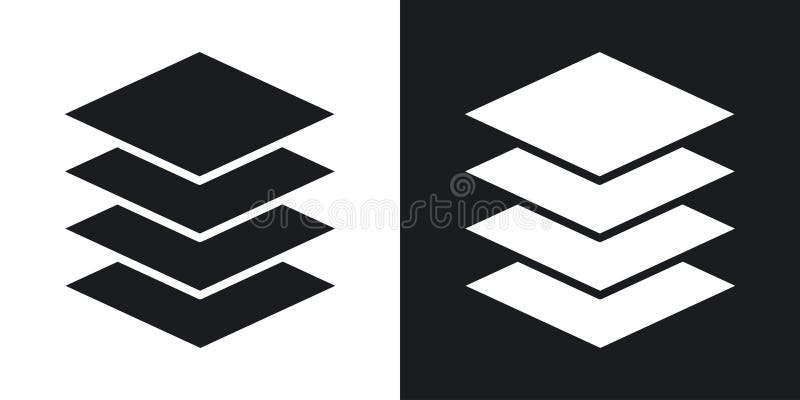 Layers vecor icon set stock vector. Illustration of layer - 340460771