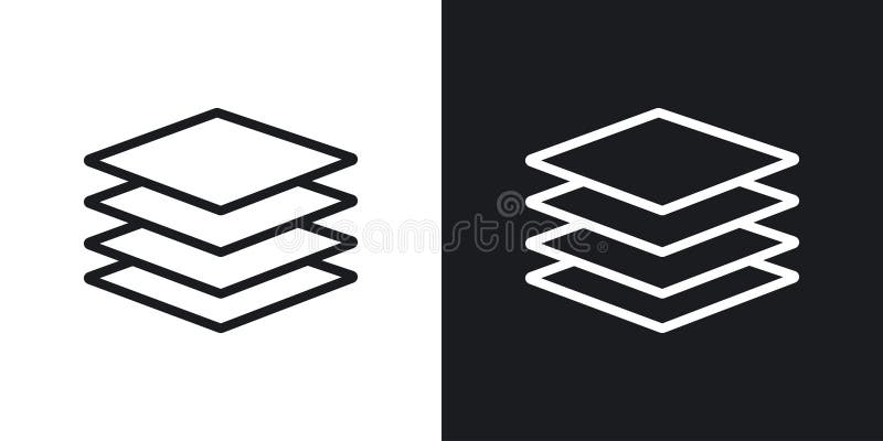 Layers vecor icon set stock vector. Illustration of surface - 340638248